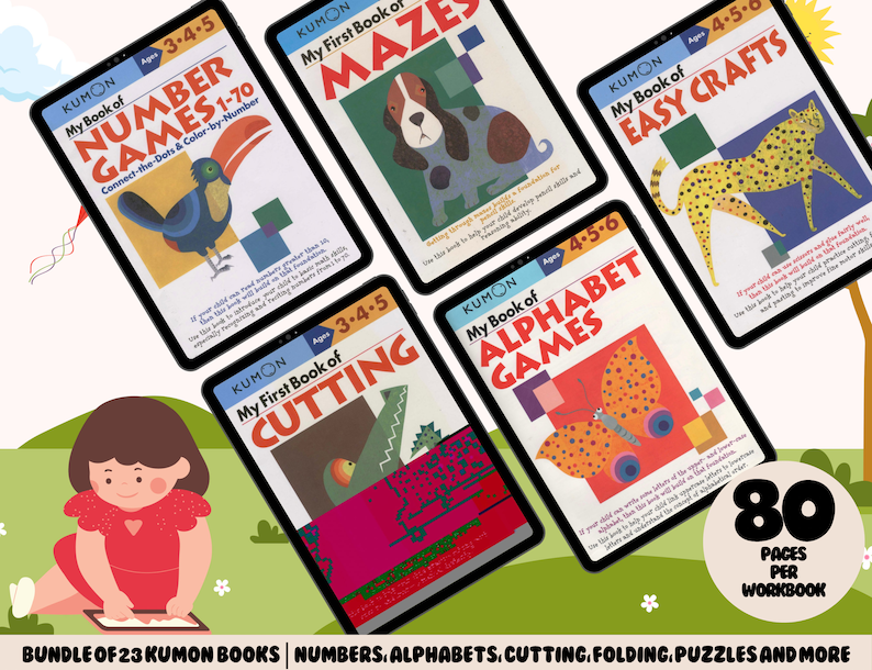 Kumon Workbook Bundle: 23 Engaging Activity Books for Ages 2-8 (digital ...