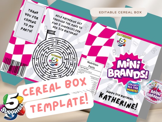 Cereal Box Maze Circle