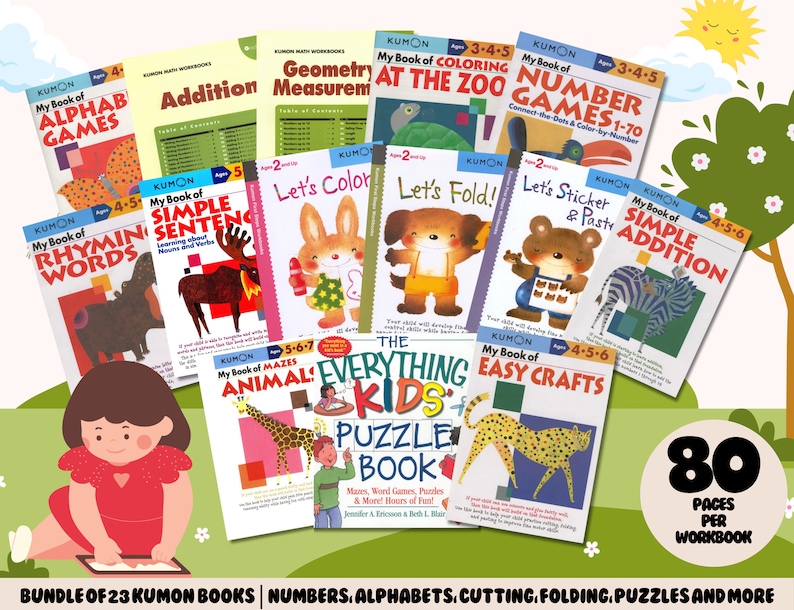 Kumon Workbook Bundle: 21 Educational Books, Ages 2-8 (digital Download ...