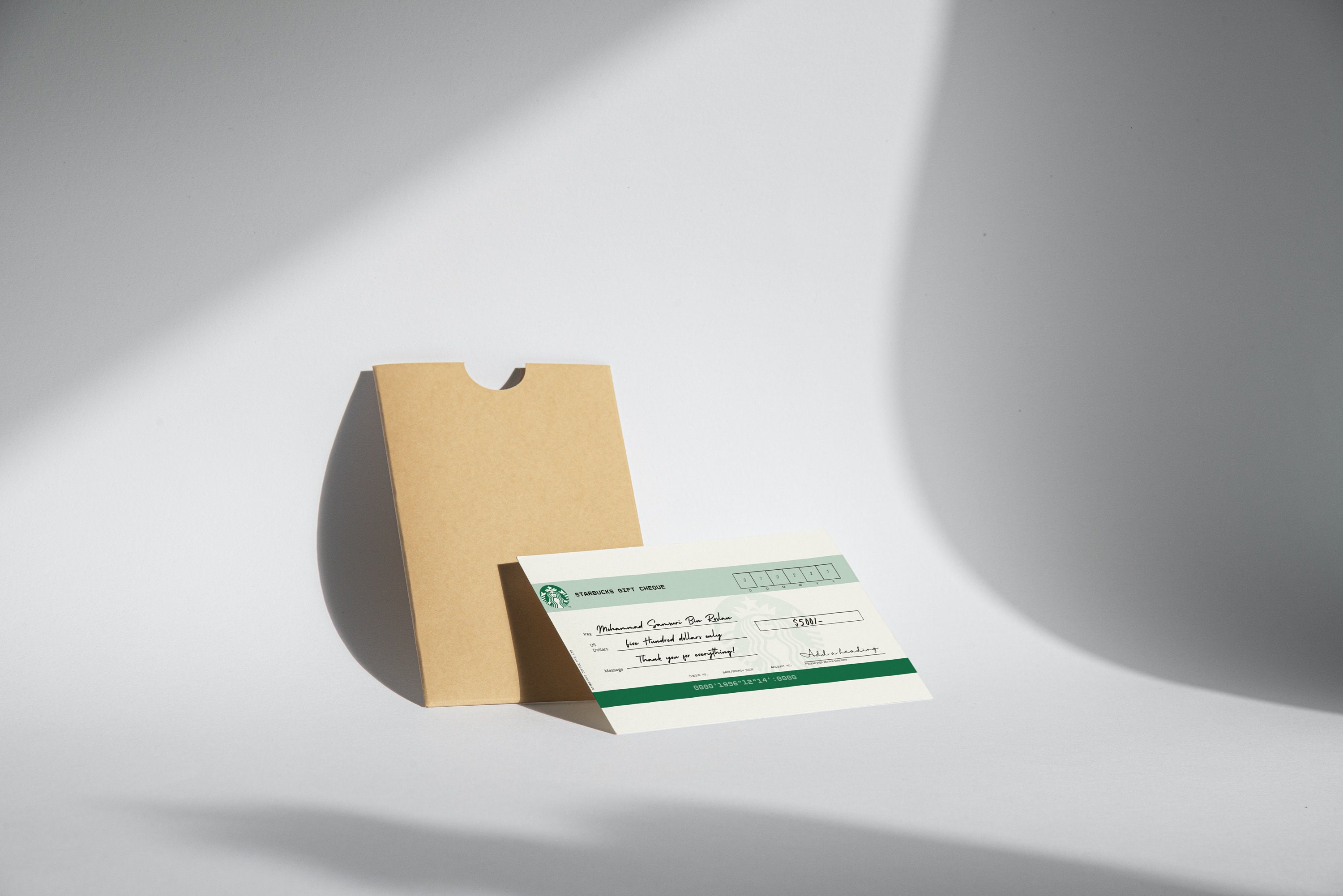 Editable Starbucks Gift Cheque, Staff Appreciation, Wedding Favors ...