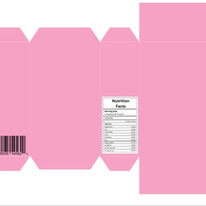 Editable Cereal Box Template: Printable Gift Box (8.5 X 11 Sheet) - Etsy