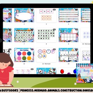 Toddler Activity Book Bundle: Princess, Mermaid, Animals (canva ...