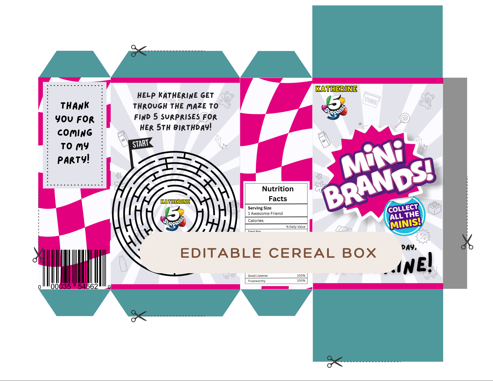 Cereal Box Maze Circle