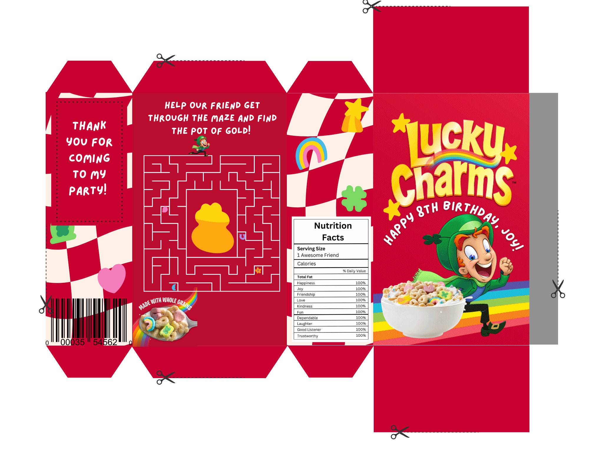 Editable Cereal Box Fun Cereal Box Template Kids Birthday Etsy Editable Cereal Box Fun Cereal Box Template Kids Birthday Etsy