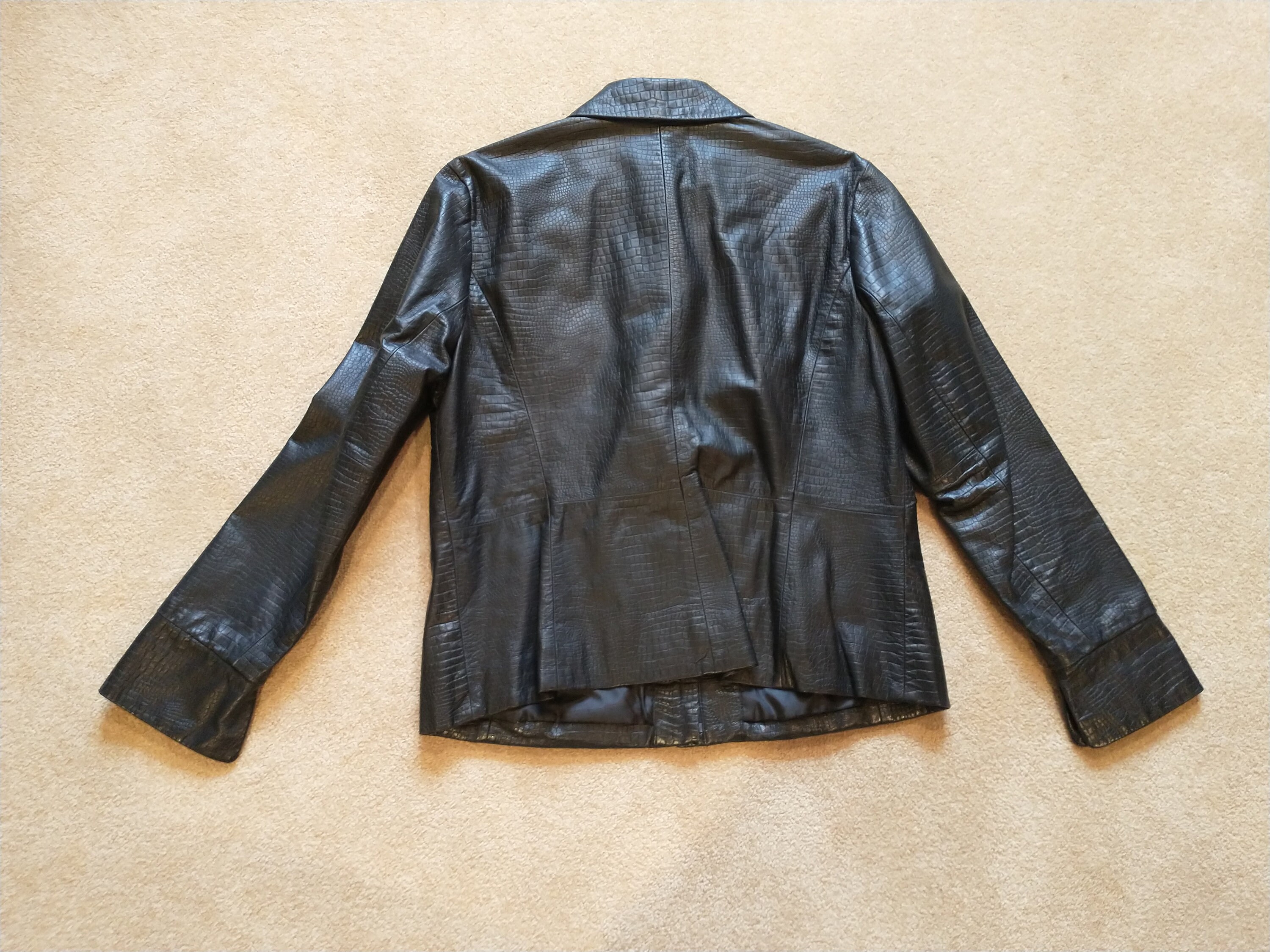 Vintage Apostrophe Women's Black Leather Jacket Size 18 - Etsy