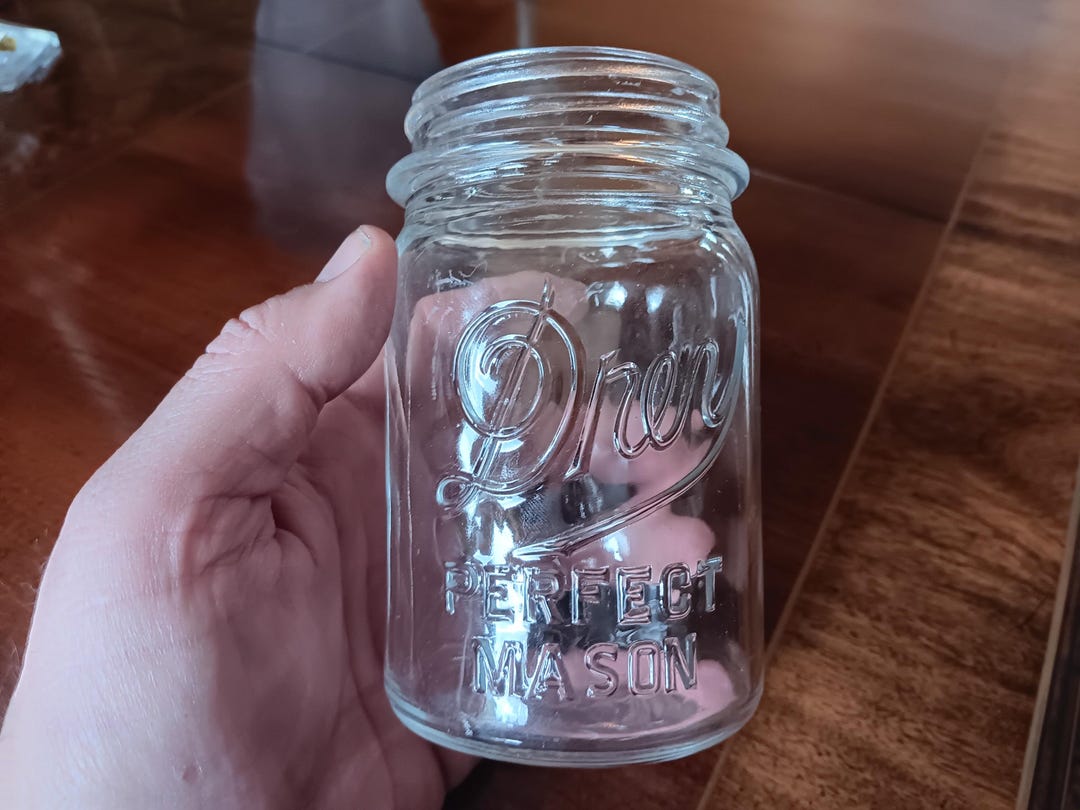 Vintage Drey Perfect Mason Pint Jar From 1930s Number 3 - Etsy