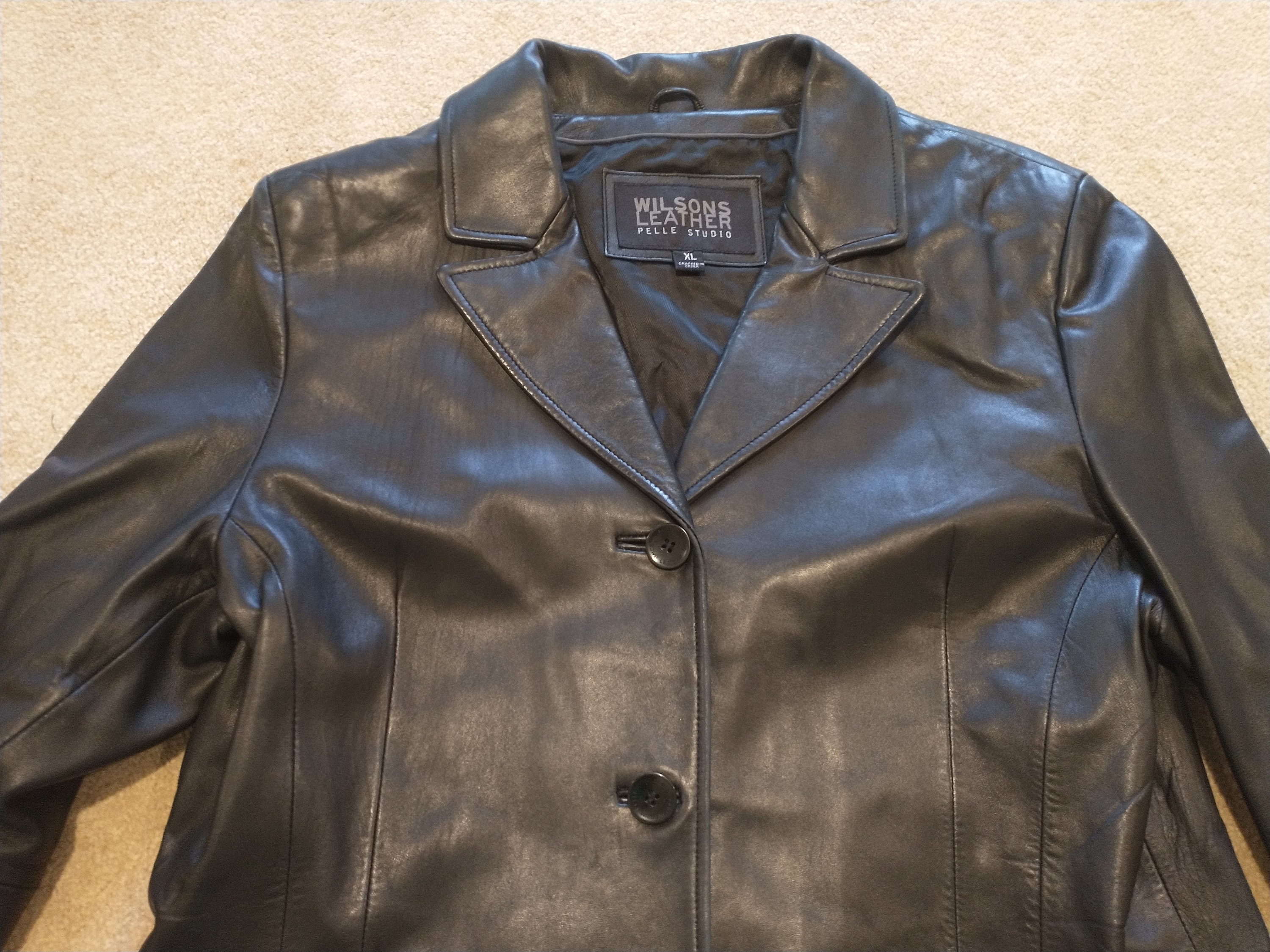 Vintage Wilson's Leather Pelle Studio Women's Black Leather Jacket Size ...