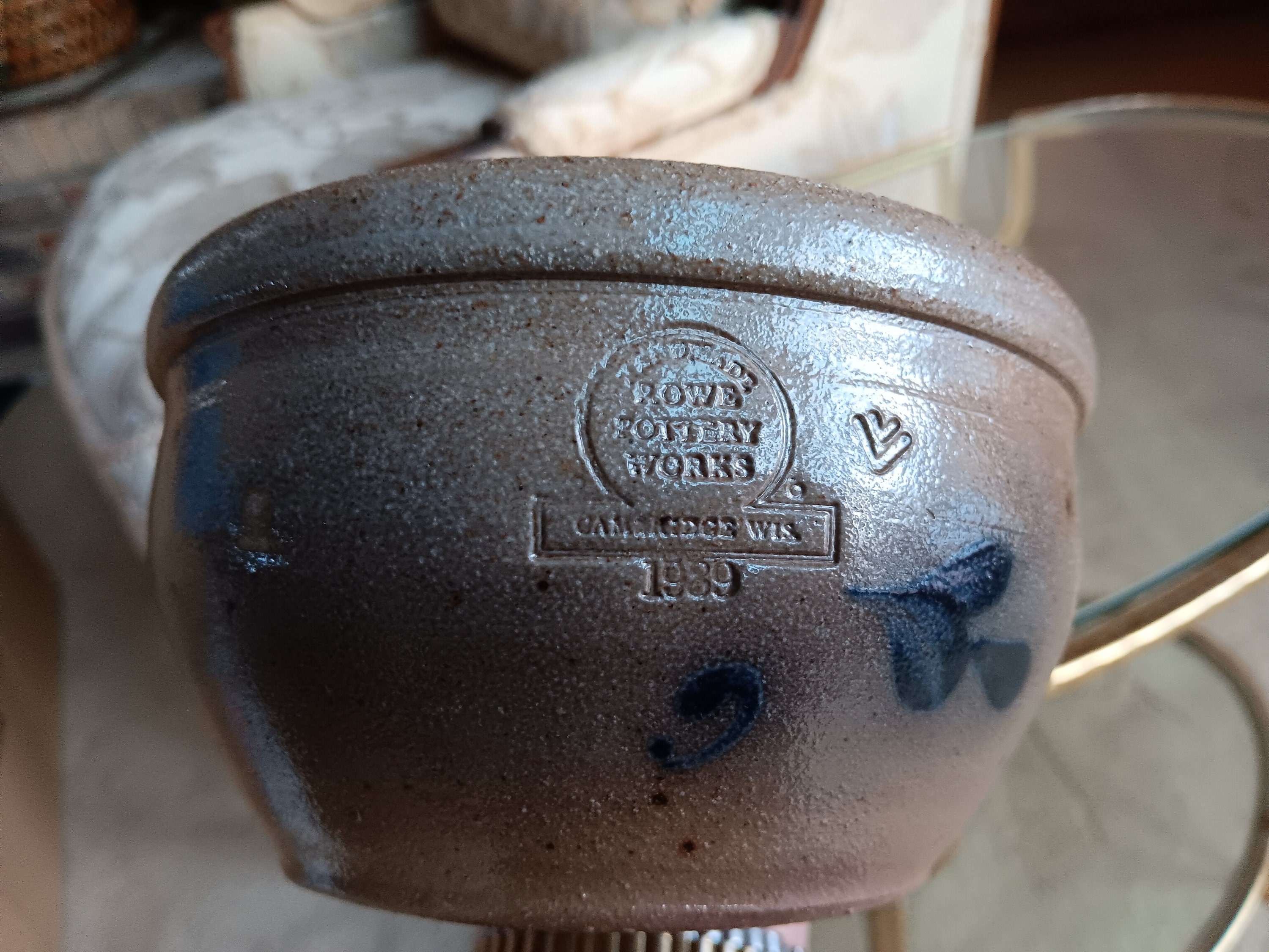 Vintage Small Rowe Pottery Works Covered Crock Heart Motif 1989 - Etsy