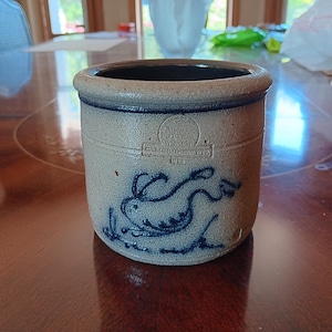 Vintage Rowe Pottery Works Crock Leaping Rabbit Motif 1988 - Etsy