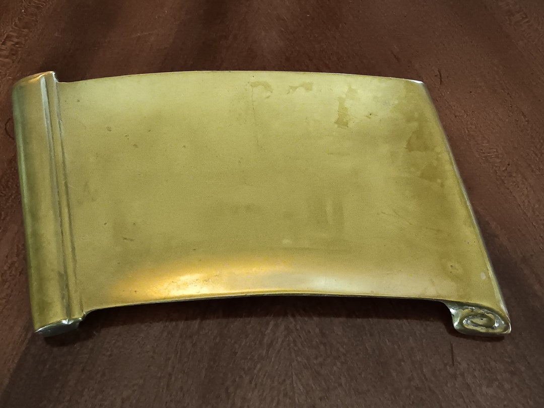 Vintage Heavy Brass Key Platter - Etsy