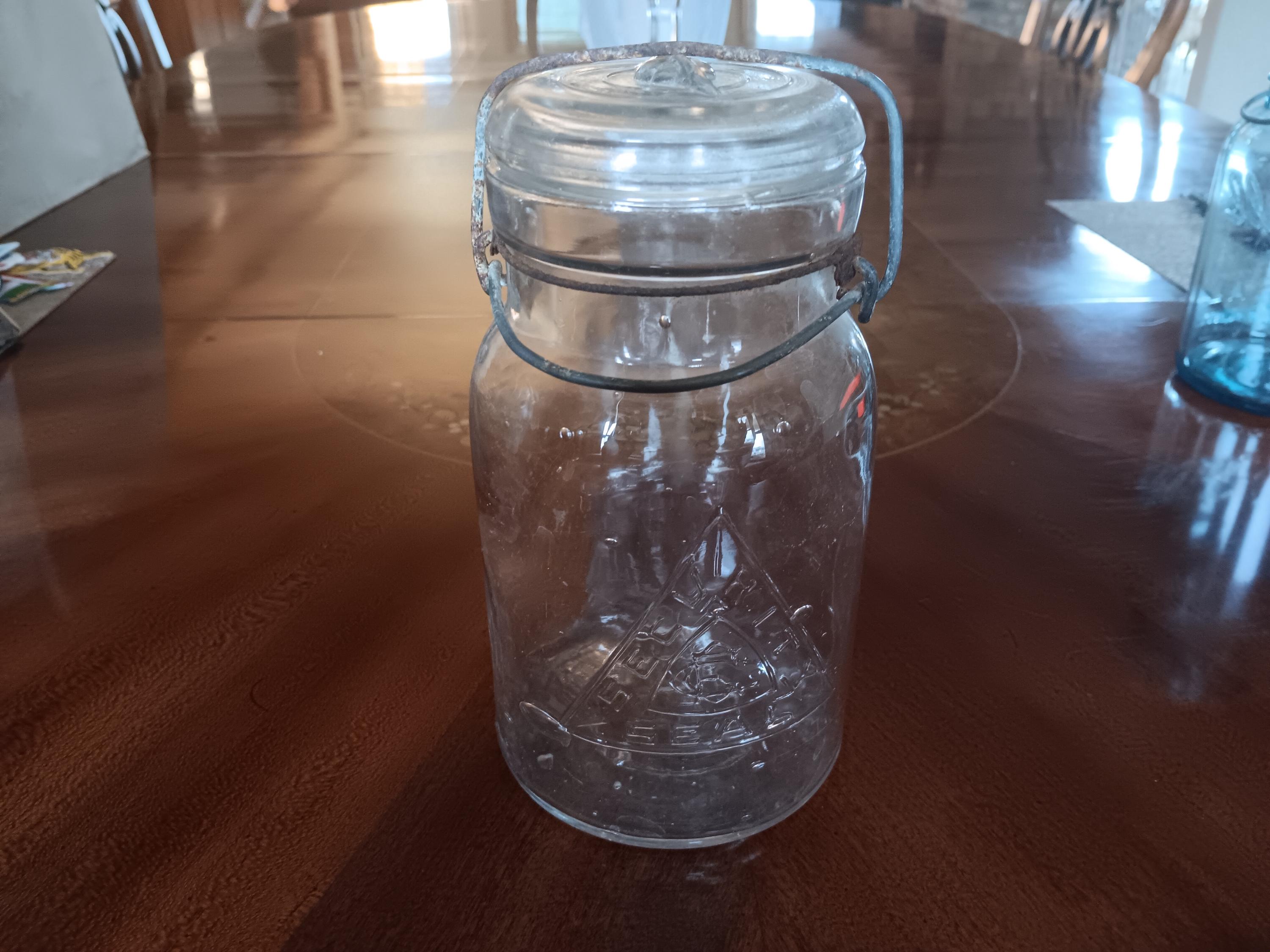 Vintage Security Seal Mason Quart Jar Over 100 Years Clear Glass Lid - Etsy