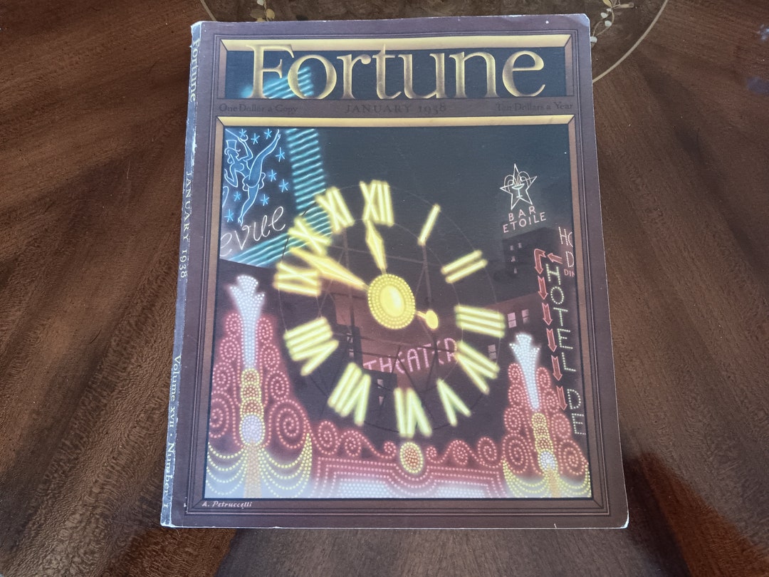 Vintage Fortune Magazine January 1938 - Etsy