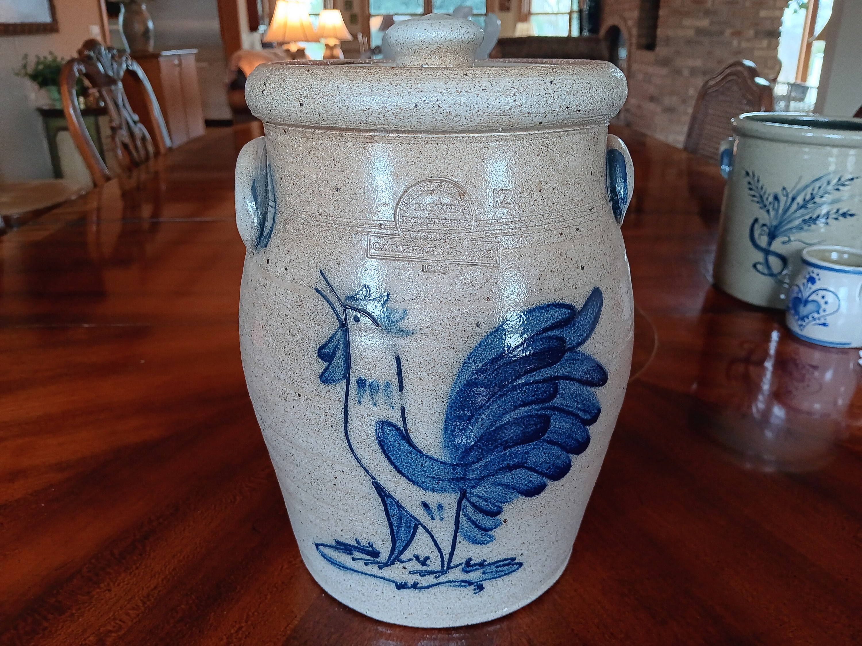 Vintage Huge Rowe Pottery Works Crock Rooster Motif 1986 - Etsy