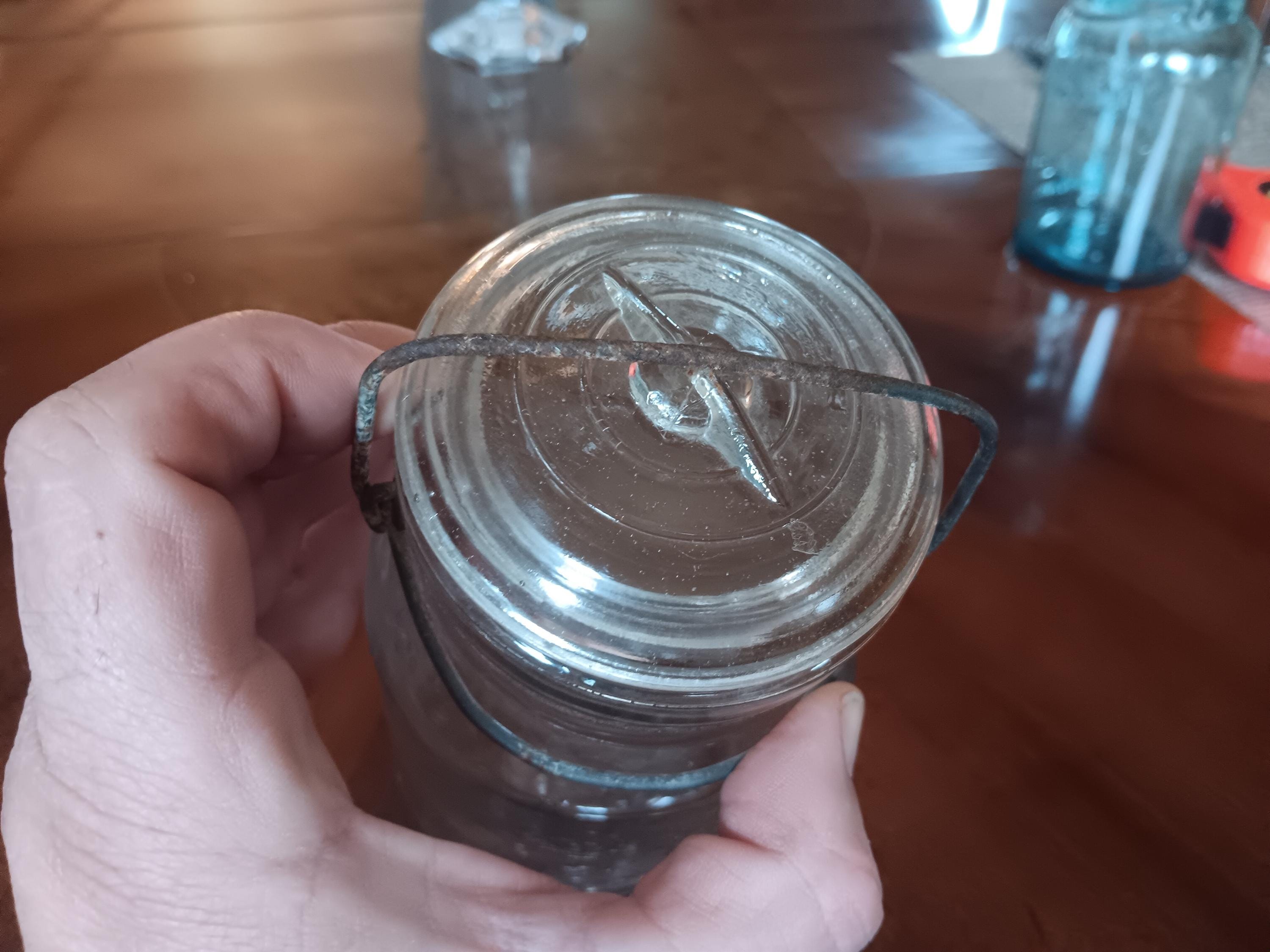 Vintage Security Seal Mason Quart Jar Over 100 Years Clear Glass Lid - Etsy