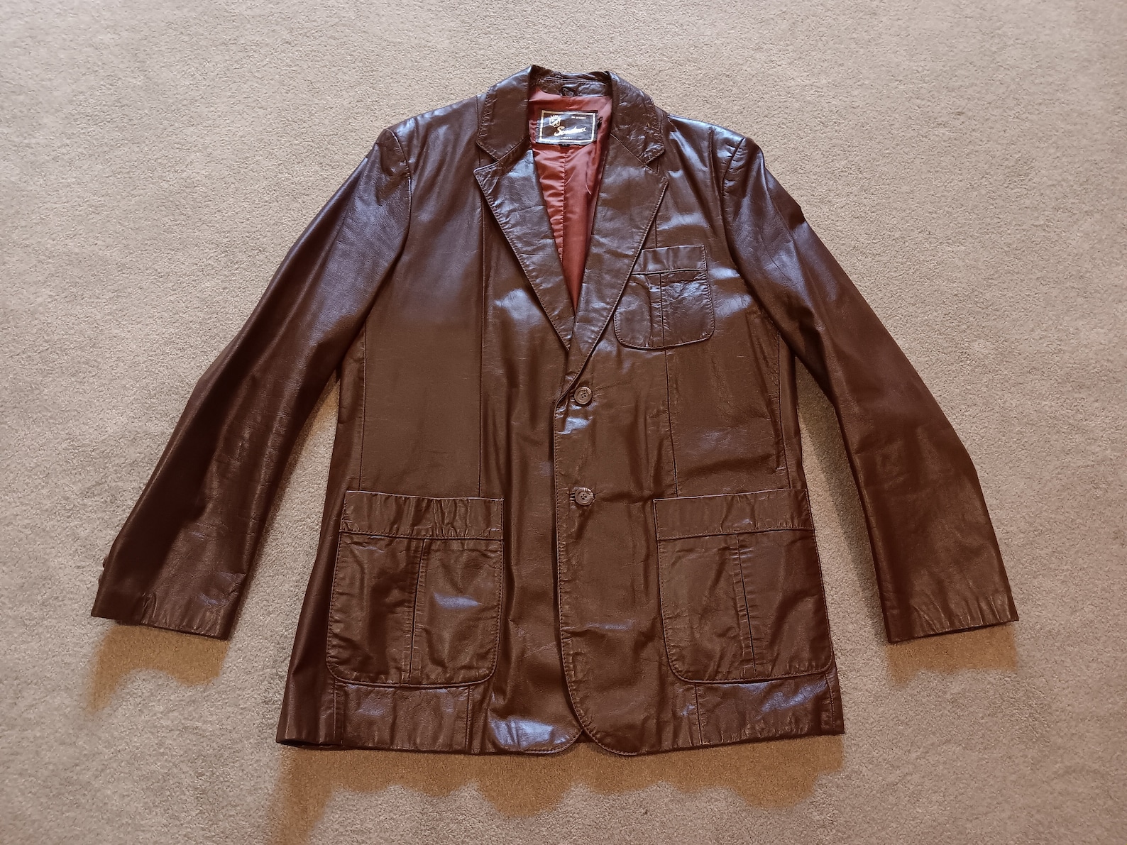 Vintage Sundance Men's Brown Leather Jacket Size 46 - Etsy