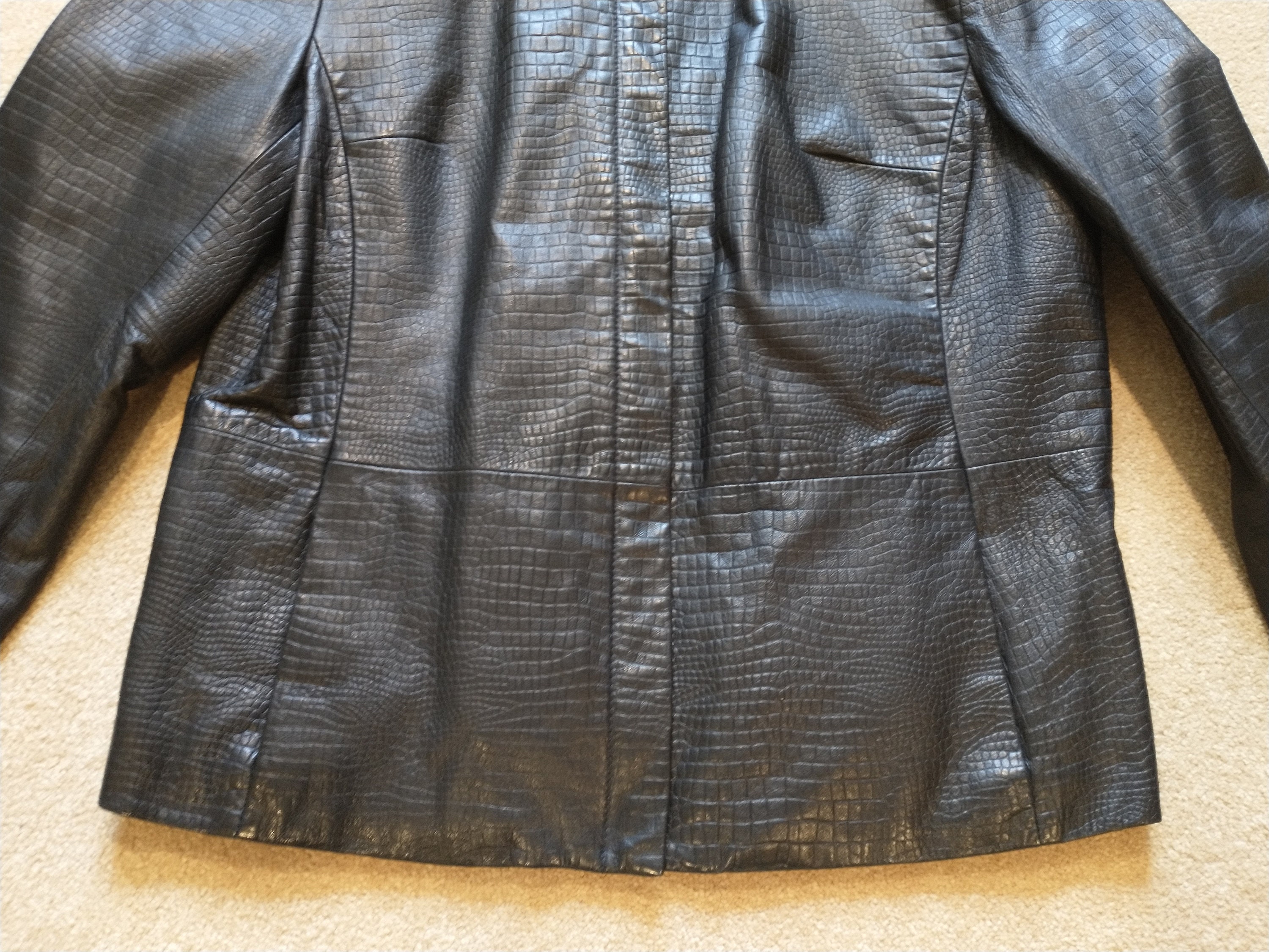 Vintage Apostrophe Women's Black Leather Jacket Size 18 - Etsy