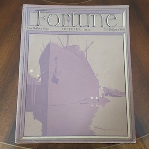 Vintage Fortune Magazine October 1933 - Etsy