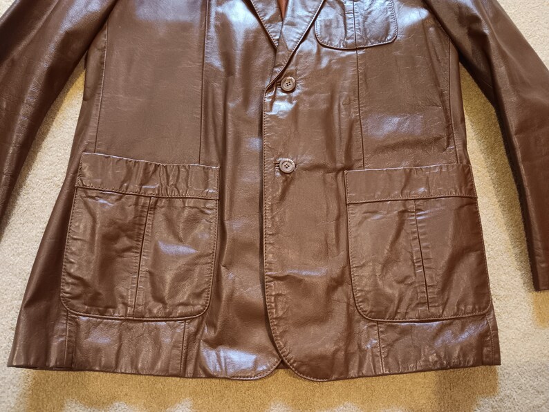 Vintage Sundance Men's Brown Leather Jacket Size 46 - Etsy