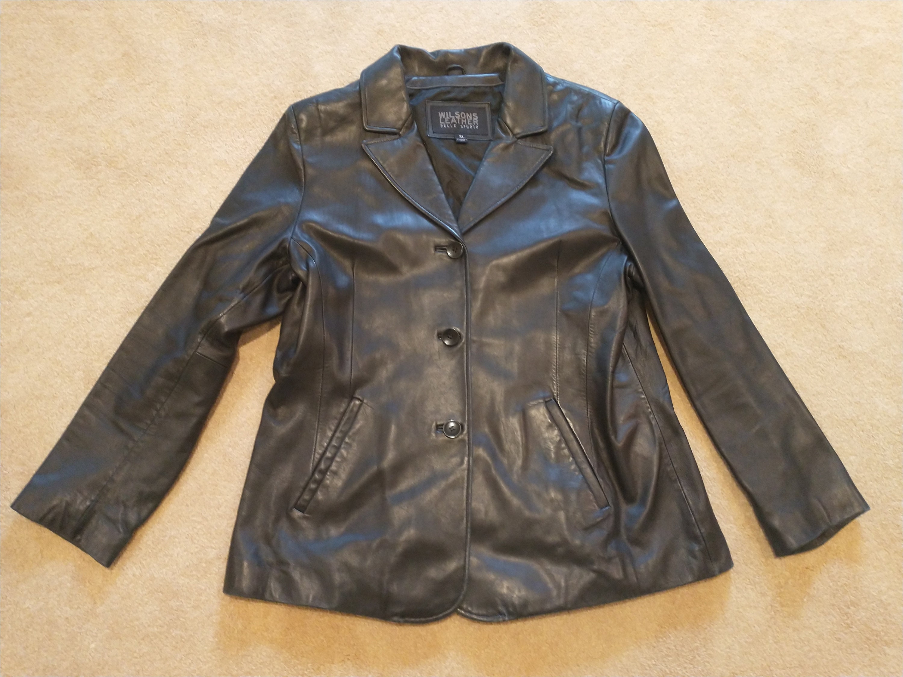 Vintage Wilson's Leather Pelle Studio Women's Black Leather Jacket Size ...