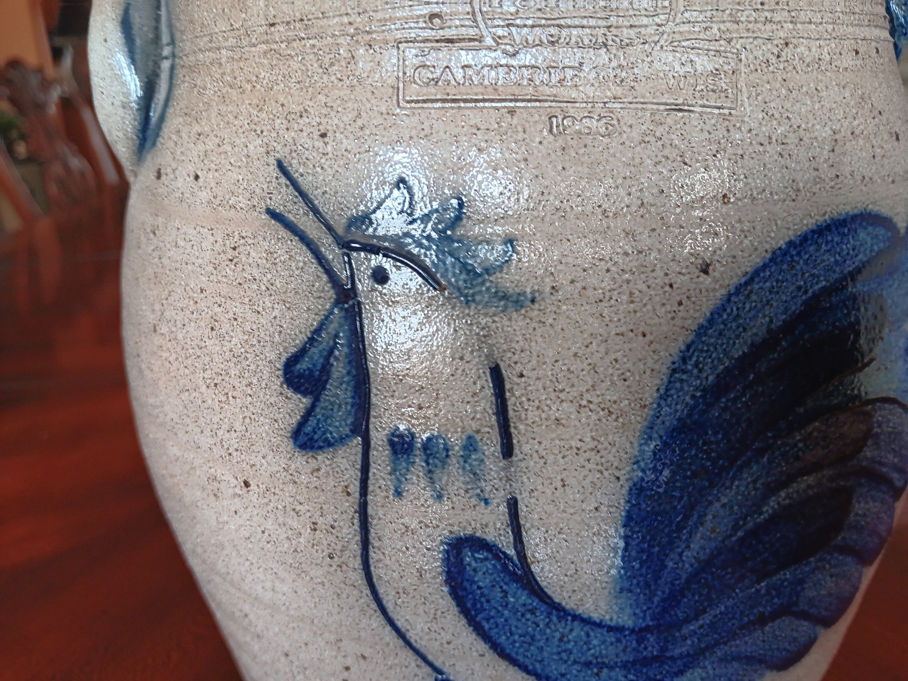 Vintage Huge Rowe Pottery Works Crock Rooster Motif 1986 - Etsy