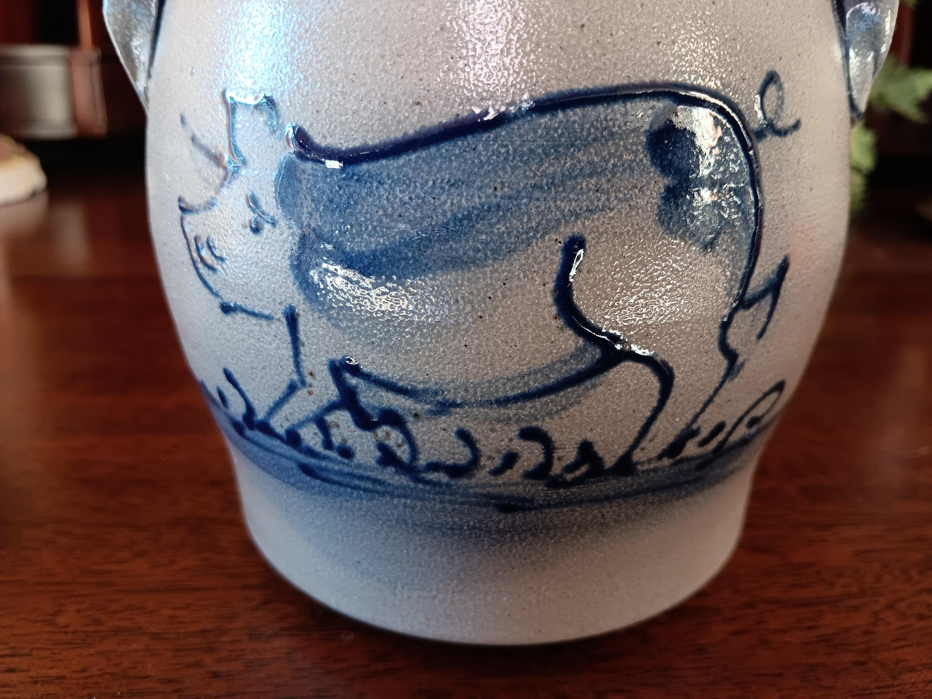 Vintage Rowe Pottery Works Canister Running Pig Motif 2003 - Etsy