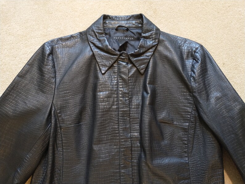 Vintage Apostrophe Women's Black Leather Jacket Size 18 - Etsy