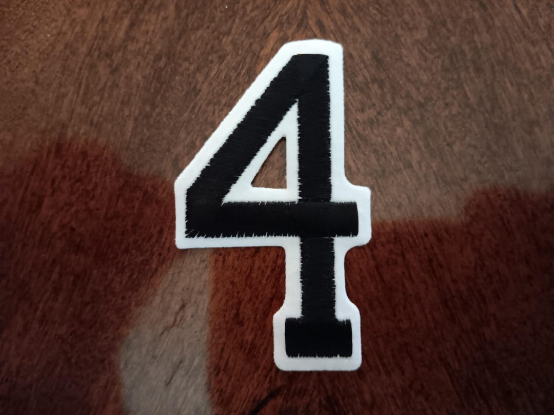 Vintage Number 4 Patch Iron on Stick On - Etsy
