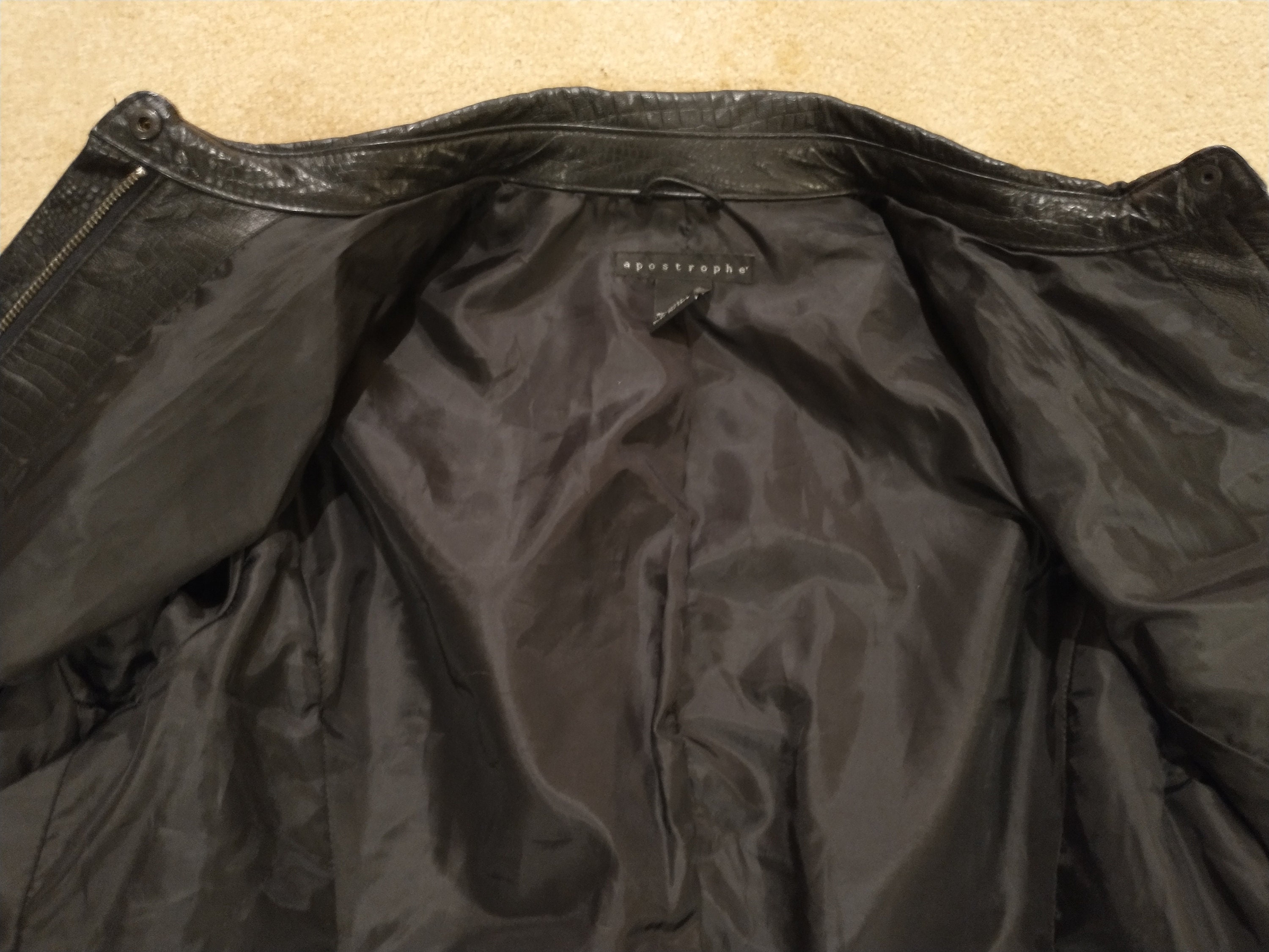 Vintage Apostrophe Women's Black Leather Jacket Size 18 - Etsy