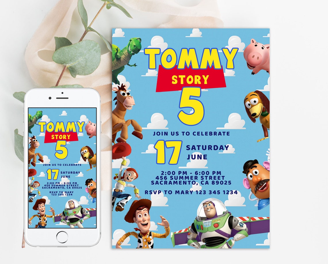 Toy Story Invitation, Toy Story Birthday Invitation, Toy Story Animated ...
