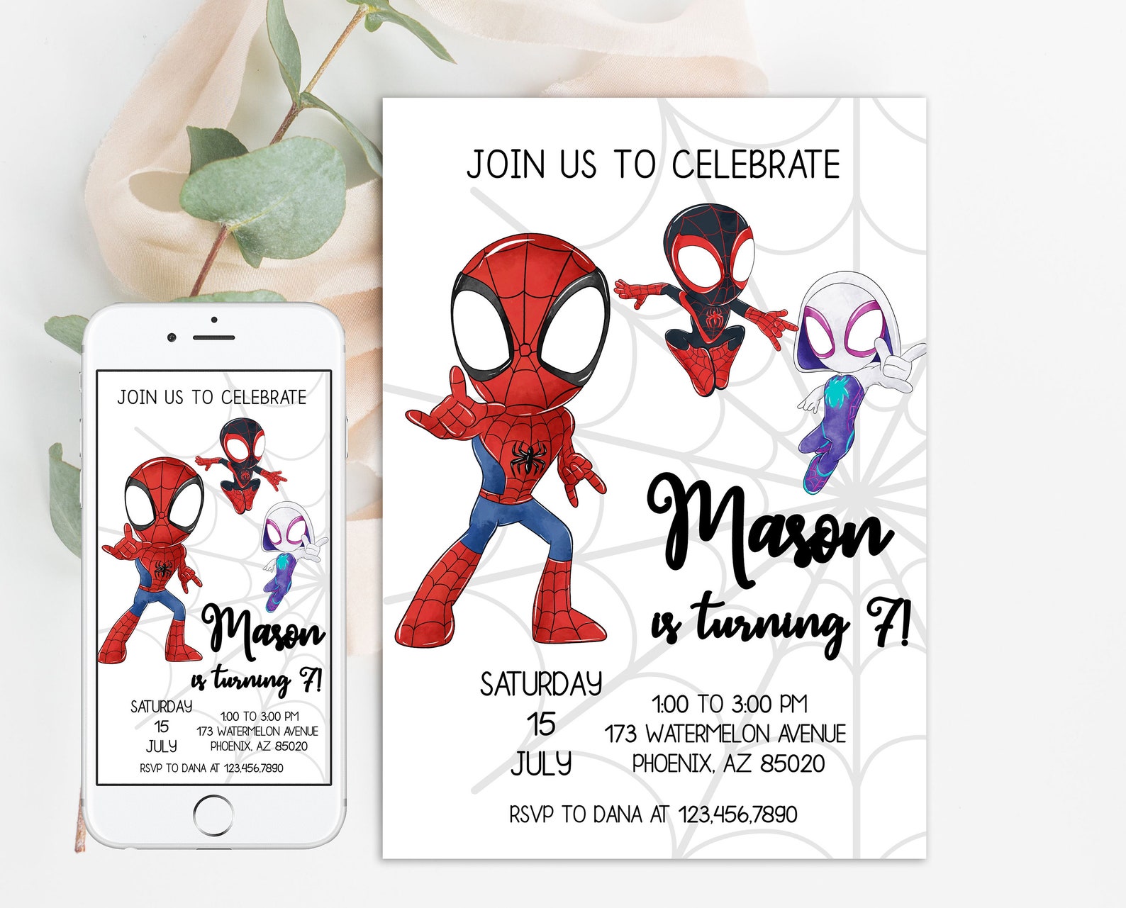 Spidey Invitation Spidey and His Amazing Friends Birthday - Etsy