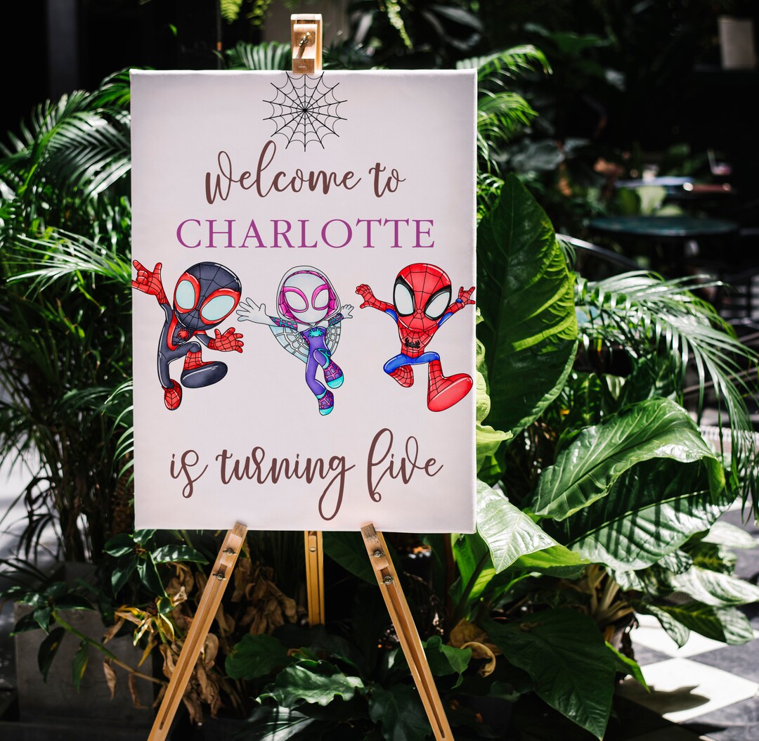 Welcome Sign Spidey Invitation Spidey and His Amazing Friends Birthday ...