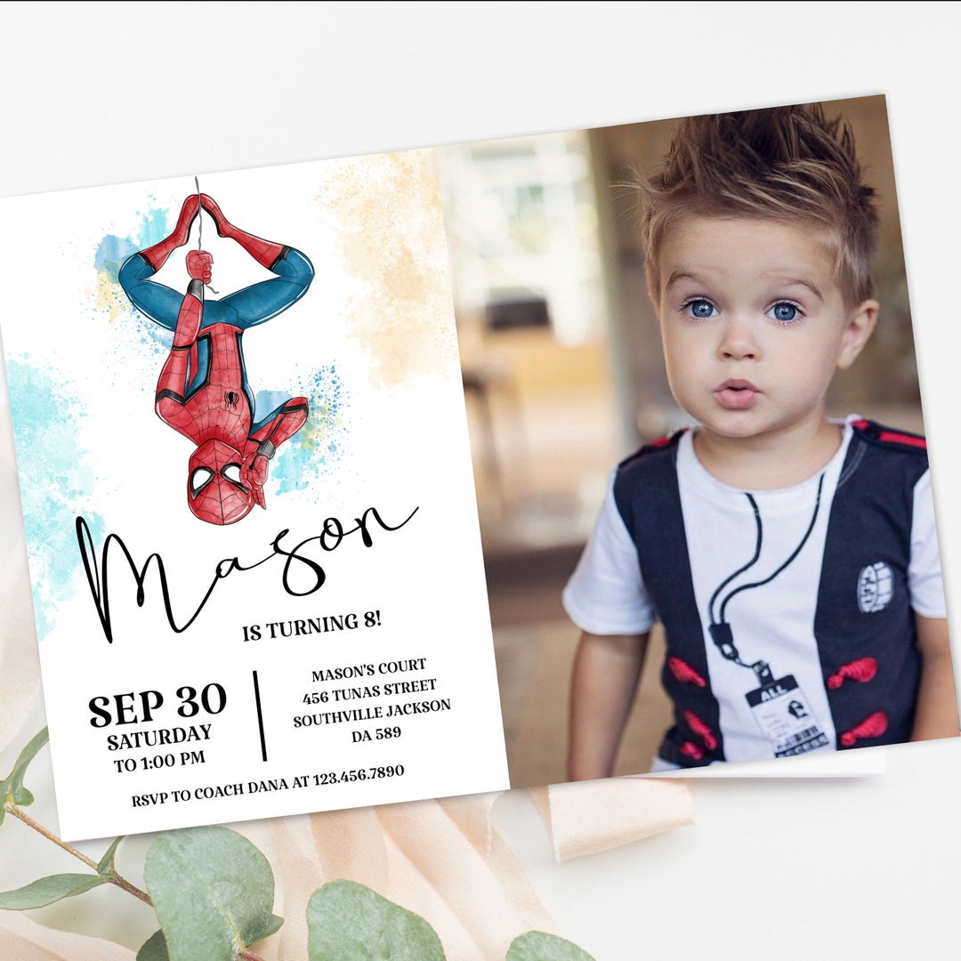 Spider Man Invitation Birthday Party Invite Spidey Birthday Invite ...