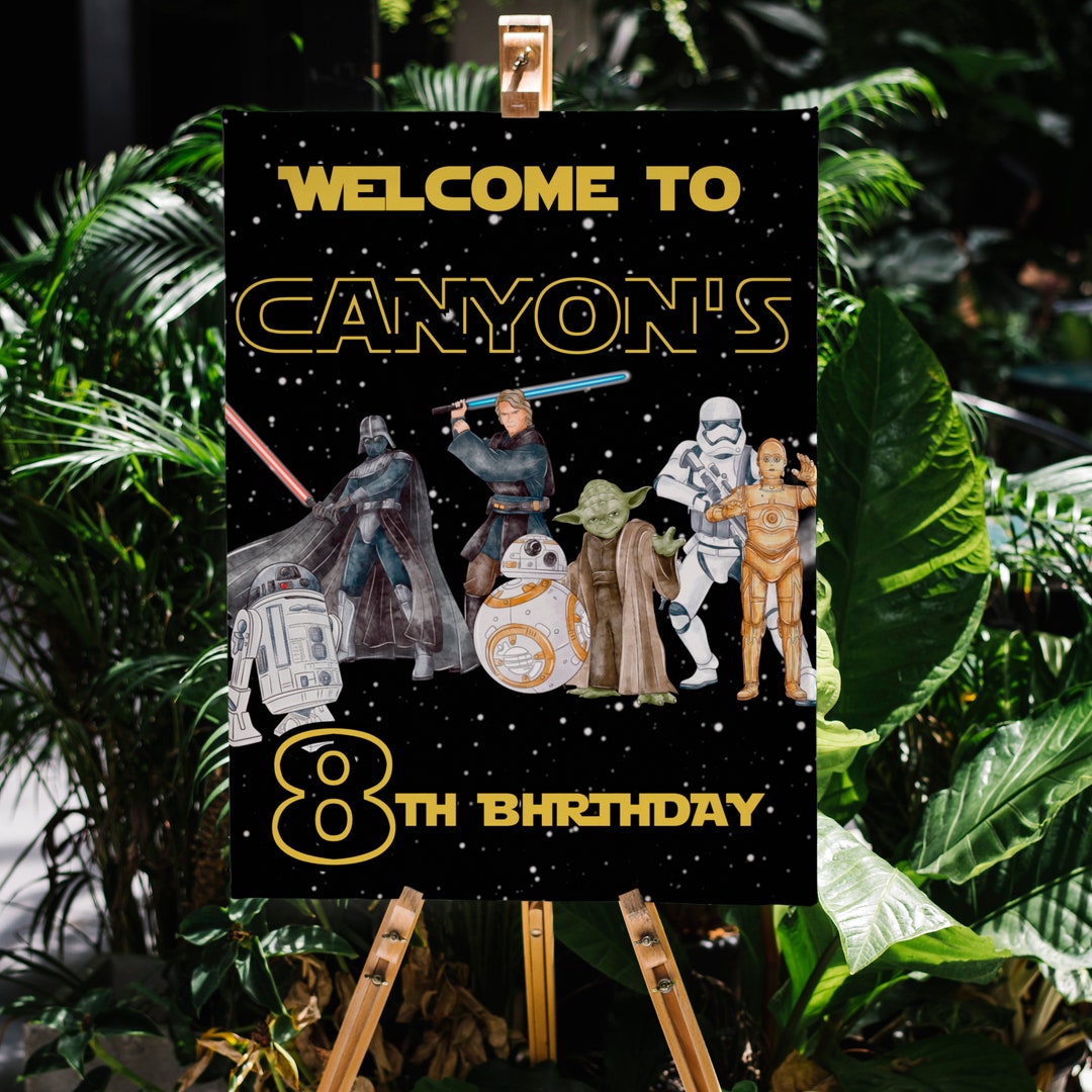 Welcome Sign Star Wars Birthday Invitation, Star Wars Party, Star Wars ...