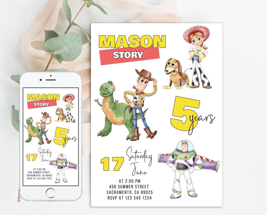 Toy Story Birthday Invitation | 2nd Birthday Toy Kids Birthday Party ...