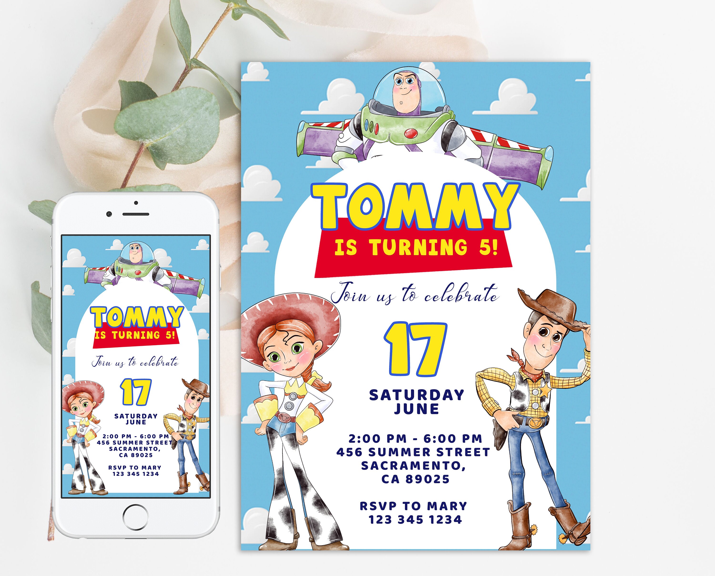 Toy Story Invitation, Toy Story Birthday Invitation, Toy Story Animated ...