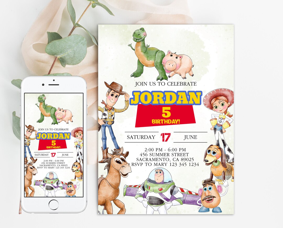 Toy Story Invitation, Toy Story Birthday Invitation, Toy Story Animated ...
