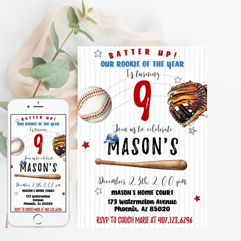 Baseball Invitation - Etsy