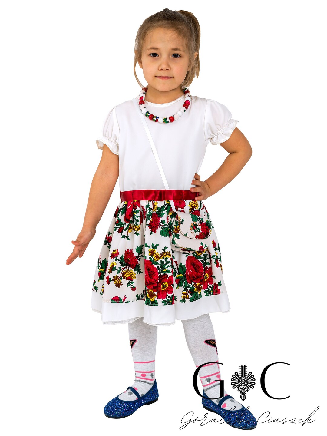 Traditional Folk Dress, Floral Dress for Kids, Embroidered Dress for ...