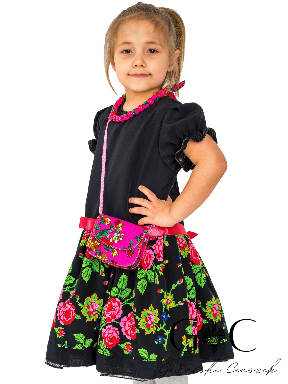 Traditional Folk Dress, Floral Dress for Kids, Embroidered Dress for ...