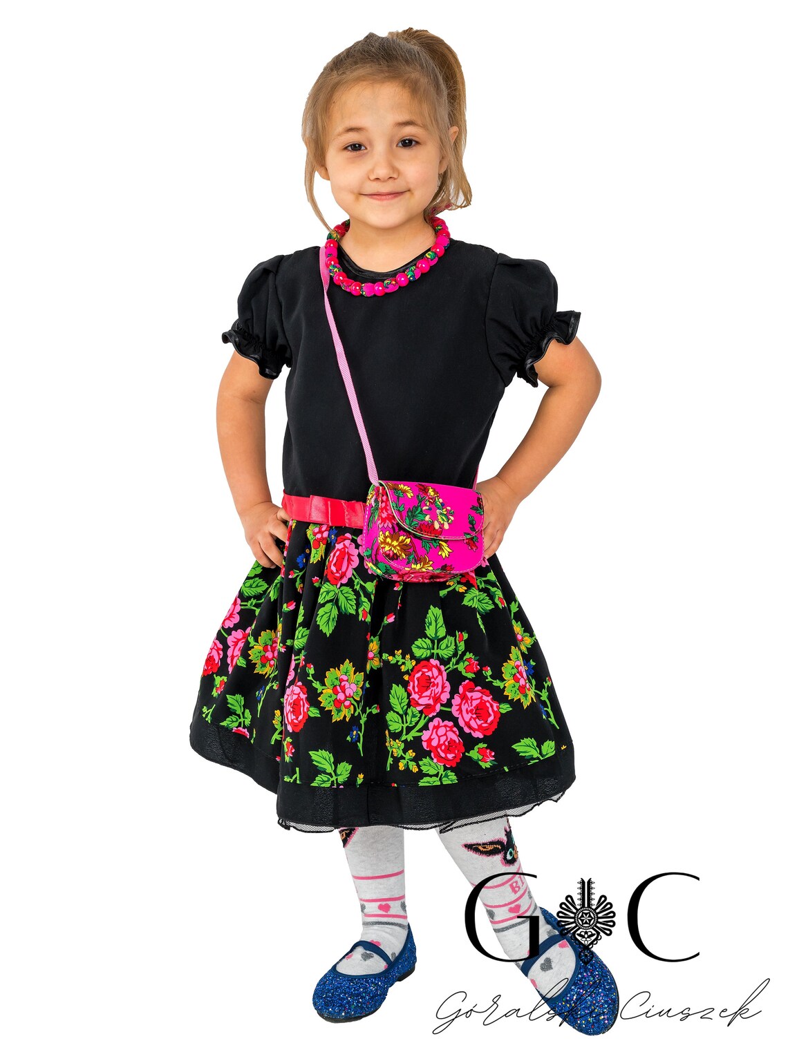 Traditional Folk Dress, Floral Dress for Kids, Embroidered Dress for ...