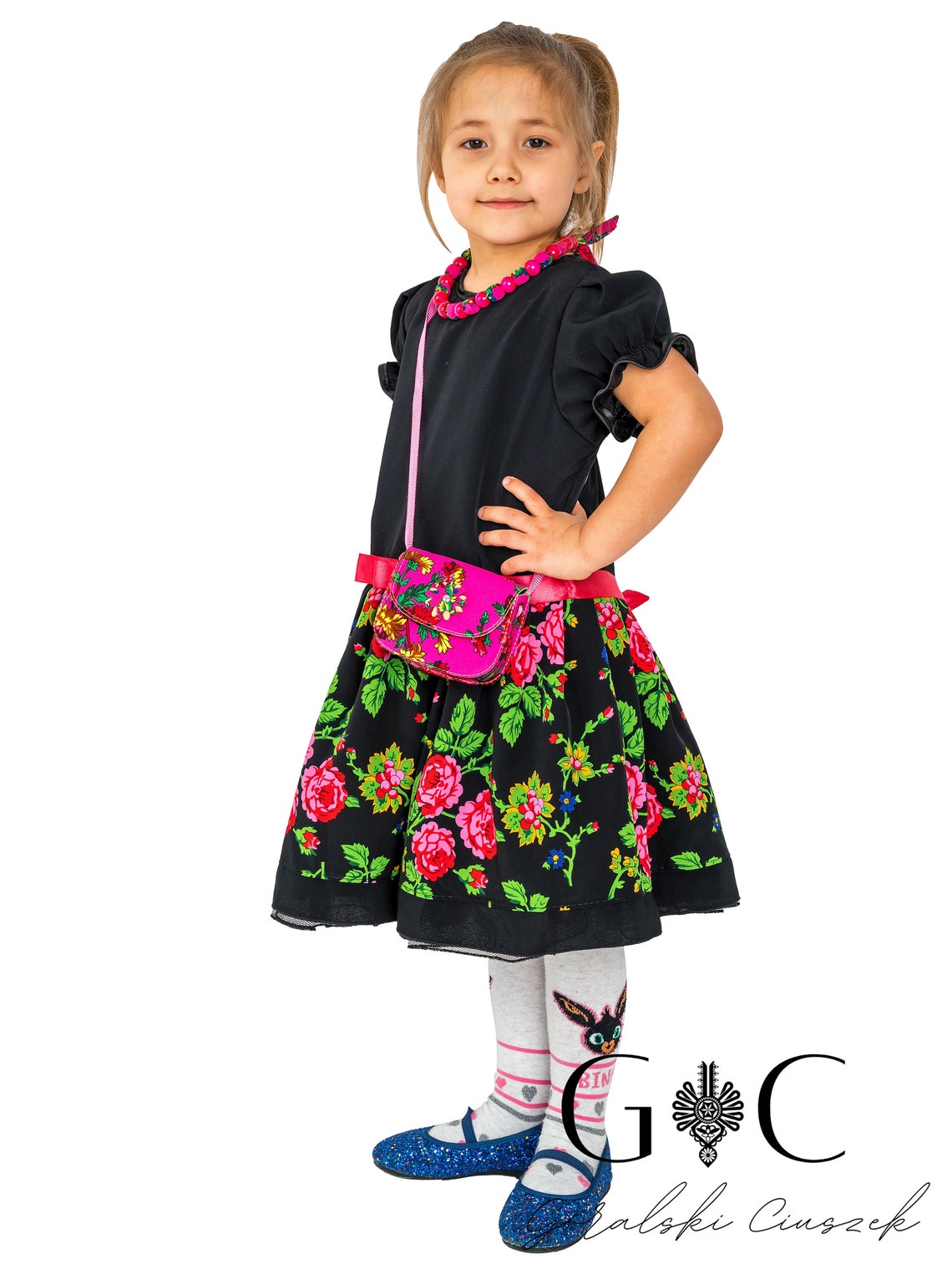 Traditional Folk Dress, Floral Dress for Kids, Embroidered Dress for ...