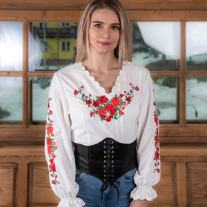 Polish Folk,woman Shirt,embroidery Blouse, Highlander Blouse, Flowers ...