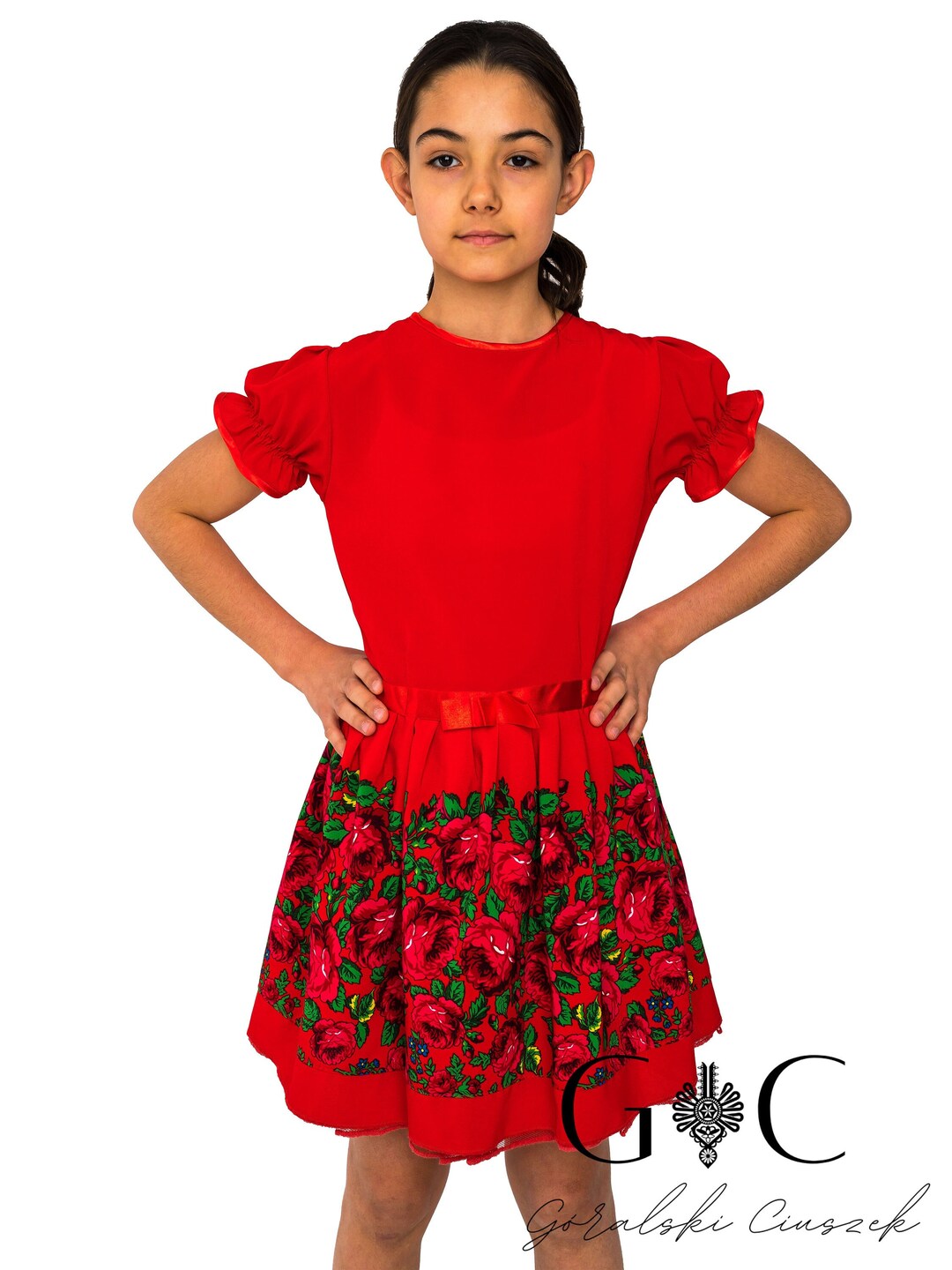 Traditional Folk Dress, Floral Dress for Kids, Embroidered Dress for ...