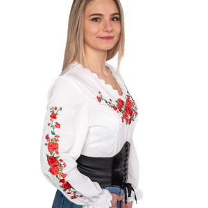 Polish Folk,woman Shirt,embroidery Blouse, Highlander Blouse, Flowers ...