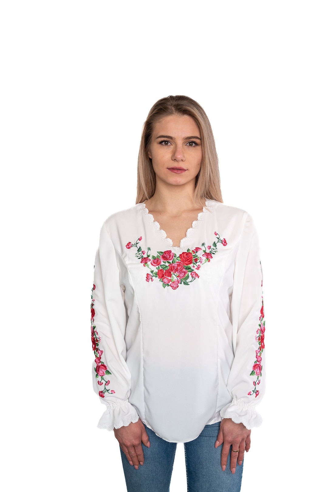Polish Folk,woman Shirt,embroidery Blouse, Highlander Blouse, Flowers ...
