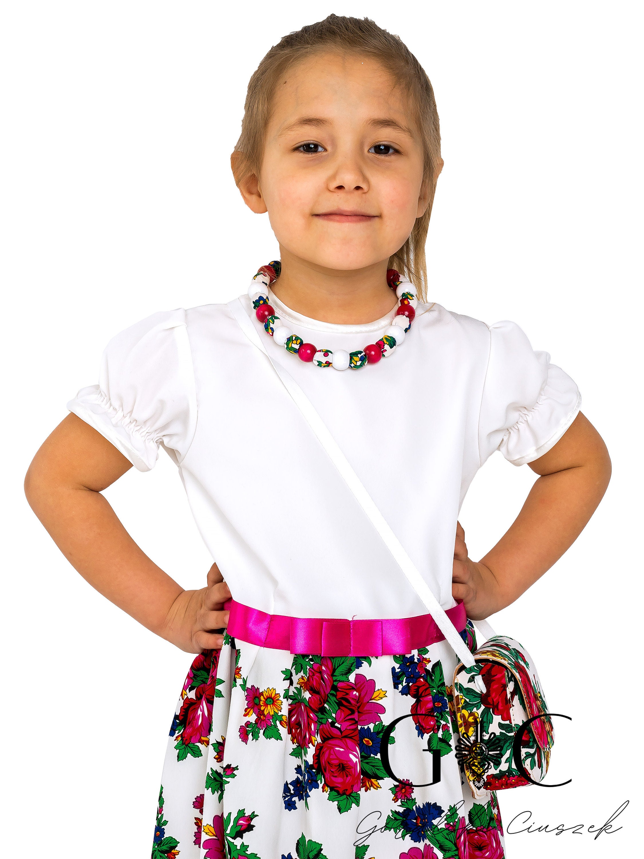 Traditional Folk Dress, Floral Dress for Kids, Embroidered Dress for ...