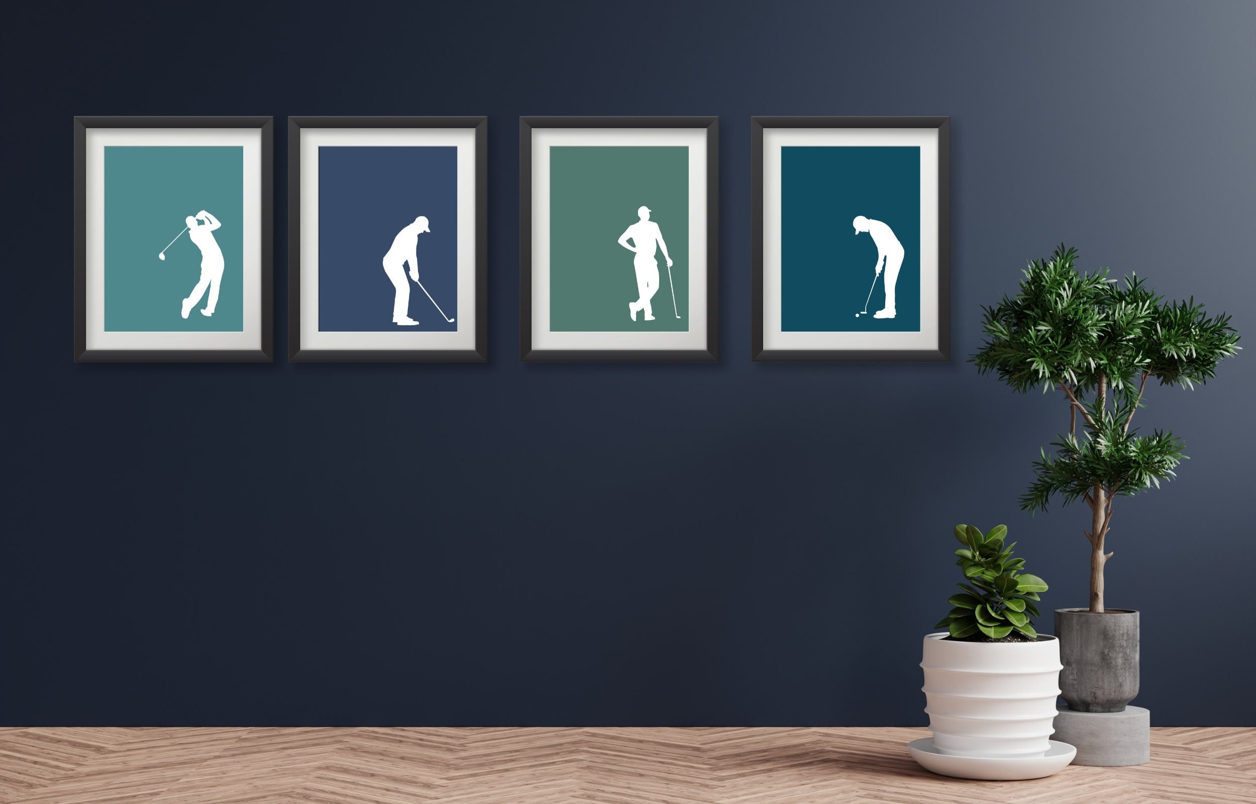 Golf Wall Art, Golf Art Print, Golf Art, Gift for Dad, Set of 4 Prints ...