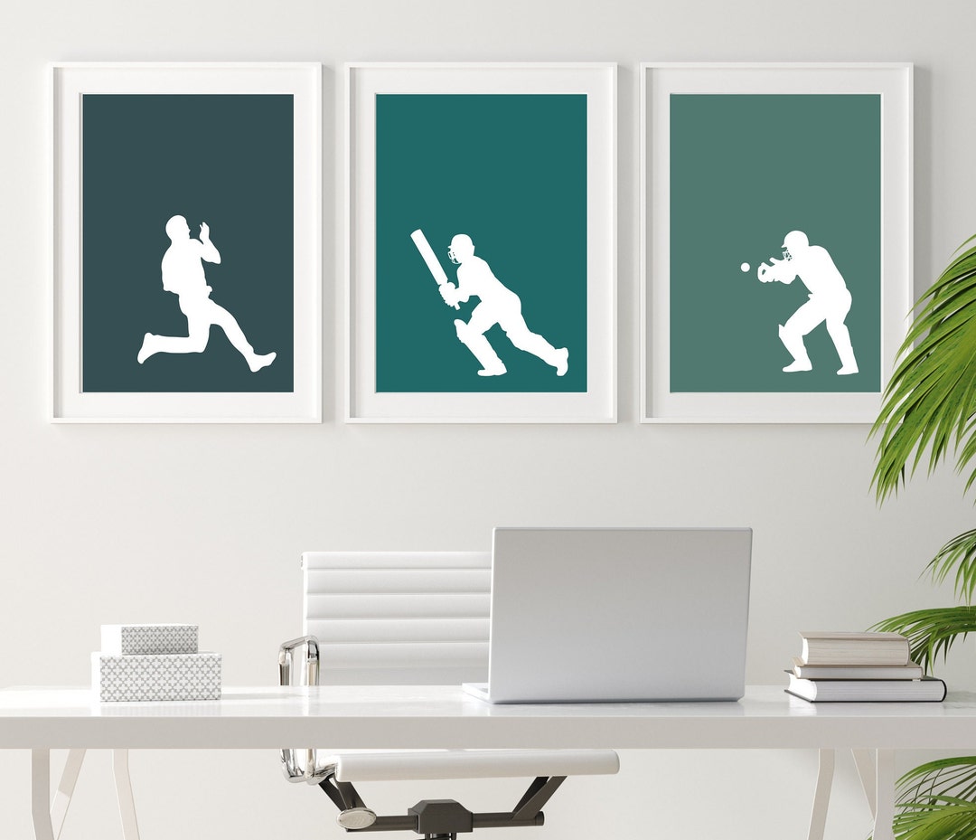 Cricket Prints Set of 3, Cricket Digital Art, Modern Art, Basic Design ...