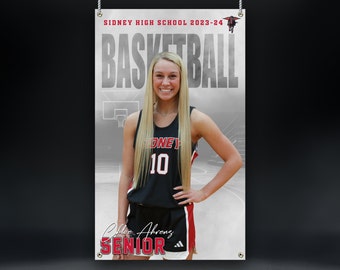 Custom-printed Vinyl Basketball Banner, Weatherproof High School Senior ...