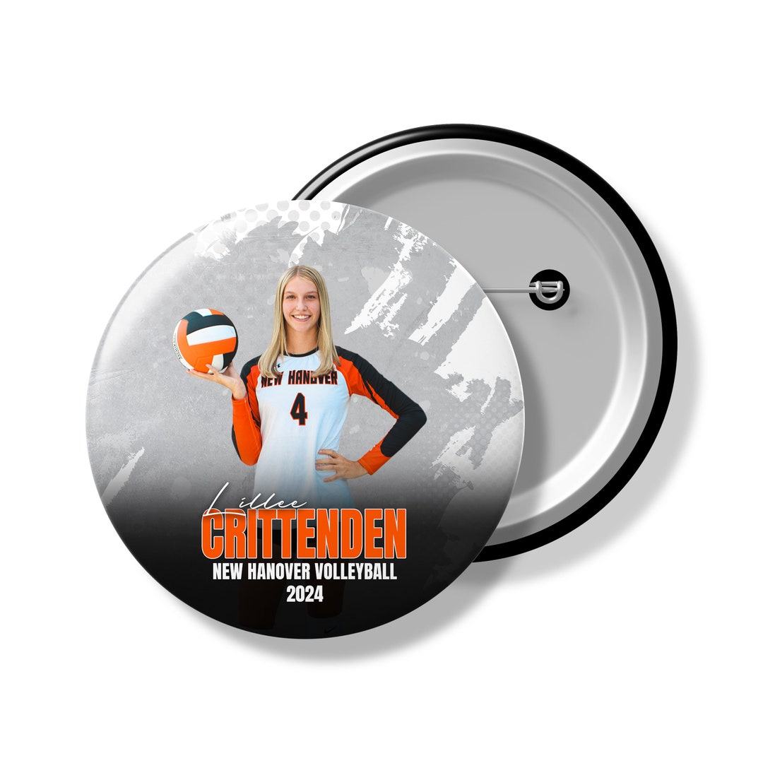 Sports Team Spirit Buttons | Personalized Button | Senior Night | High ...